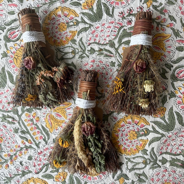 Home Decor Witches Broom Herbal Besom Hostess Gift Cottagecore Autumn ...