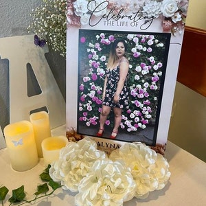 Poster Size Funeral Photo Collage Template for 65 Photos, Funeral ...