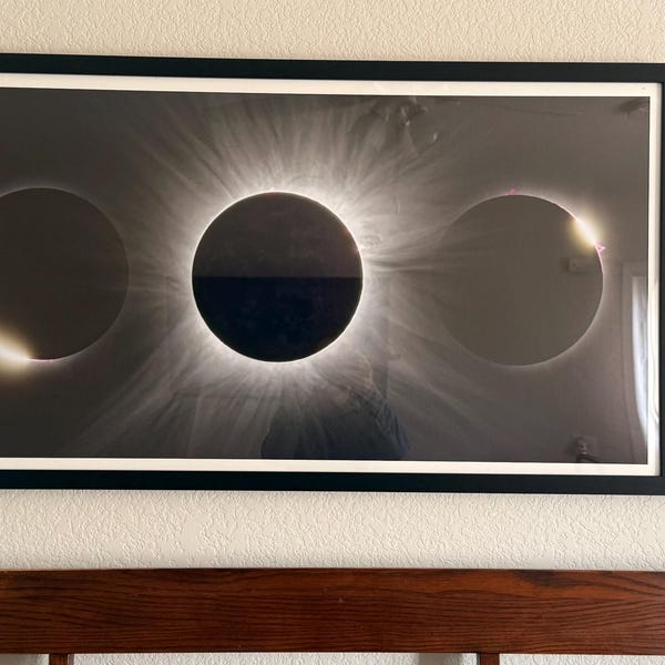 2024 Total Solar Eclipse | Wall Art Print | Giclee, Metal, Canvas - Etsy