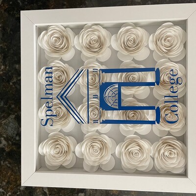 Flower Shadow Box College Logo Graduation Gifts College Acceptance ...