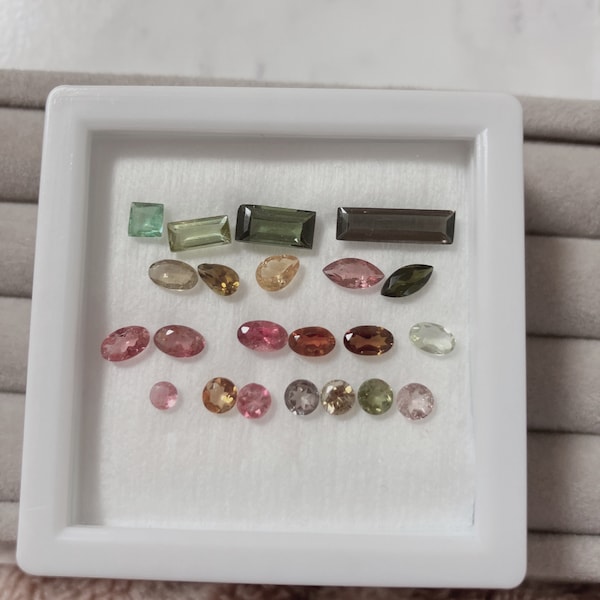 Tourmaline Cut, Natural Multi Color Tourmaline Cut Loose Gemstone Lot ...
