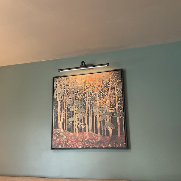 William Morris Inspired Rustic Autumn Decor, Autumn Forest Canvas Wall ...