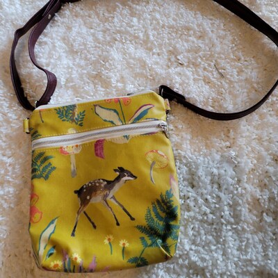 Woodland Handbag Crossover Bag Matt Floral Oilcloth Summer - Etsy