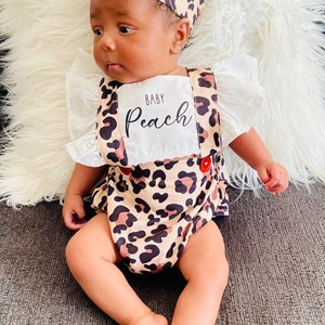 Baby Girl Leopard Animal Print Clothes Personalized Wild One - Etsy
