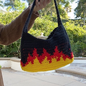 Crochet Bag Pattern Crochet Purse Pattern Crochet Flames Bag Flames ...