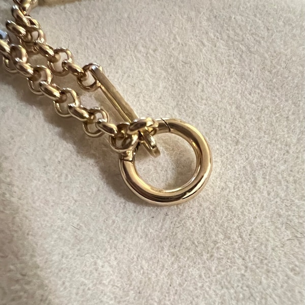 Push Gate Small Circle 9mm 9K 14K 18K Gold Pendant Bail Round Circular ...