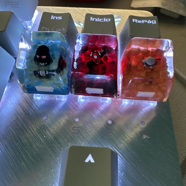 Glowing Fire Artisan Keycap, Fire Demon Anime Keycap, Anime Keycap ...