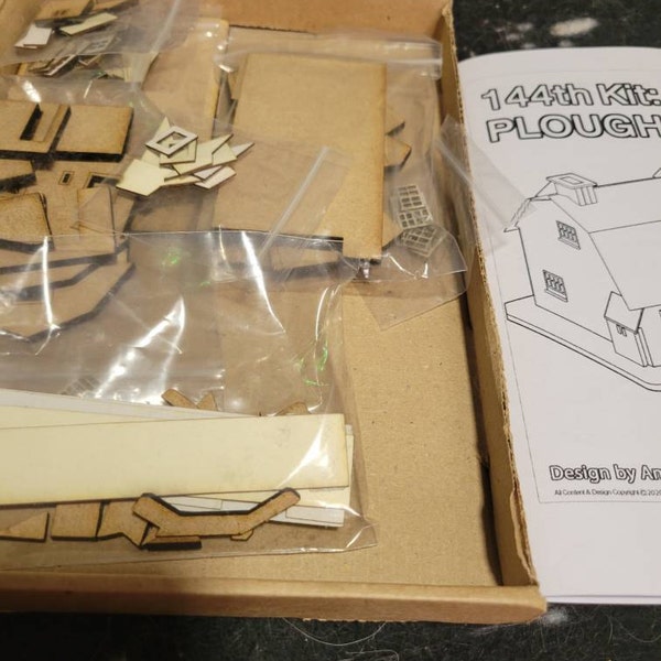 1:48th Sandy Cove Cottage Quarter Scale Wood Miniature Kit Model ...