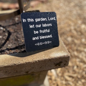 Custom Engraved Garden Sign With Stake, Outdoor Garden Signs, Engraved ...