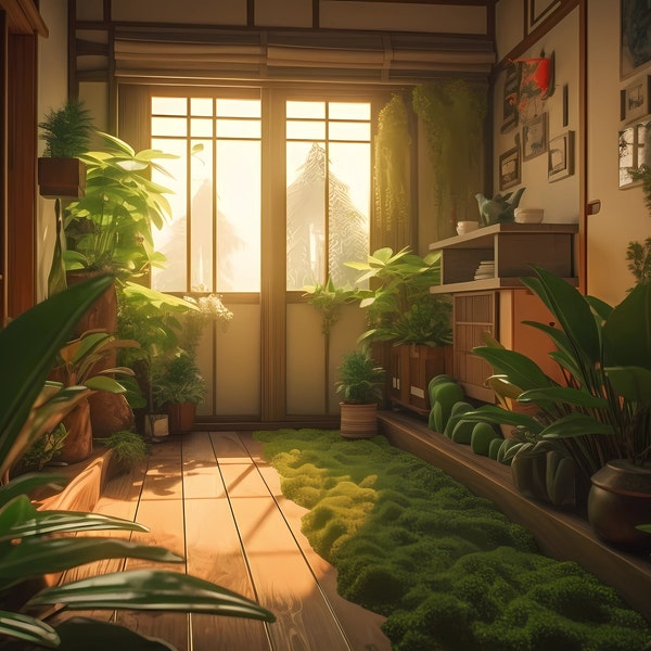 8x Vtuber Backgrounds for Streaming, Lofi House Vtuber Background ...