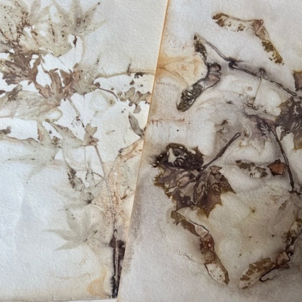 Eco Print Fabric, Botanical Print, Scarf, Wool/silk, Leave Print ...