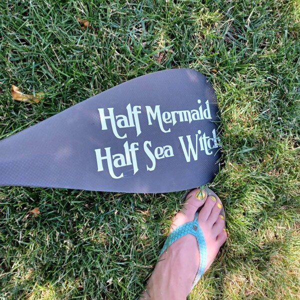 Half Mermaid - Half Sea Witch Paddle Decal Window Decal Kayak Sticker ...