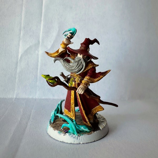 Mage Miniature Wizard Mini Sorcerer Dungeons and Dragons Mini RPG ...