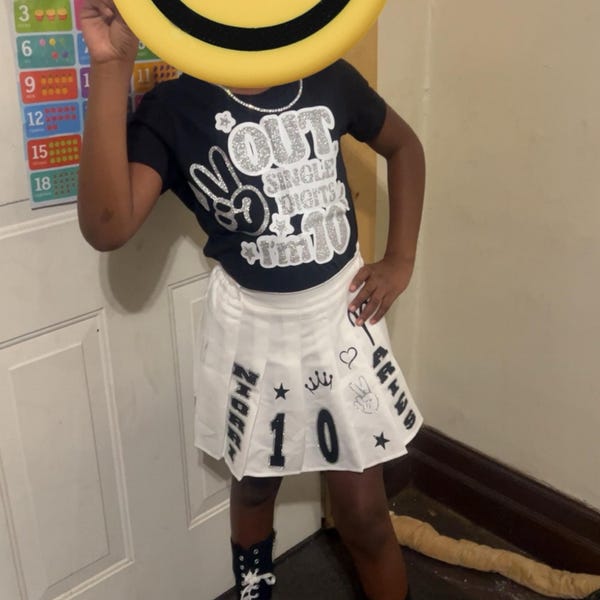 Personalized 10th Birthday Outfit: Sweatshirt & Skirt Set - Etsy