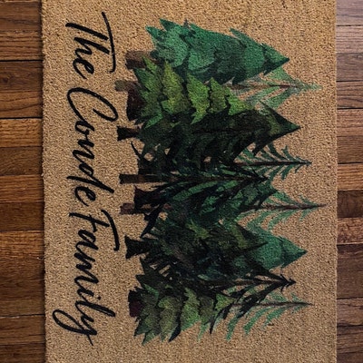 Family Name Doormat, Custom Family Doormat, Cabin Doormat, Personalized ...