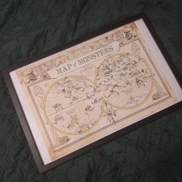 Map of Monsters - Etsy UK