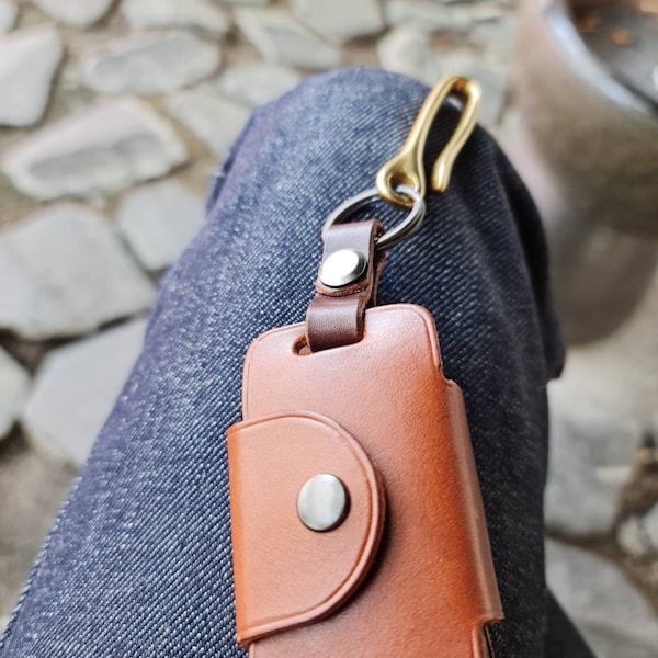 Personalized Leather Car Keycase, Smart Keyholder Remote Car Keyfob ...