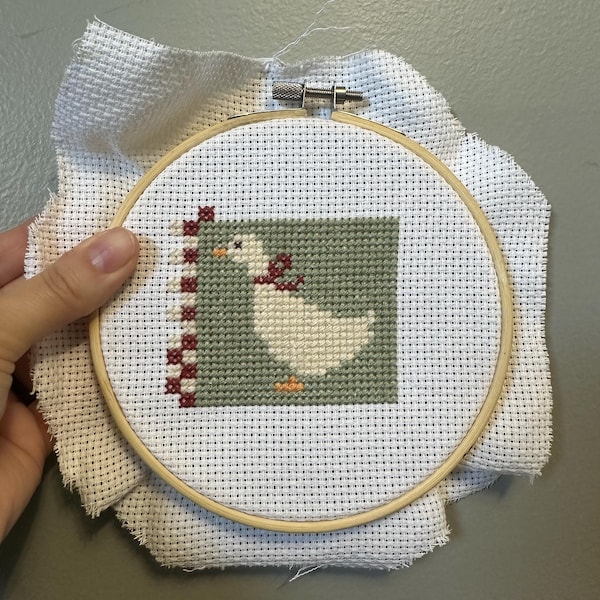 Little Brown Hen, Cross Stitch Chicken Pattern, Simple Stitching, Easy ...