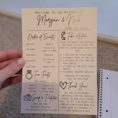 Fun Wedding Infographic Template Digital Download, Instant, Editable ...