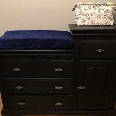 3 Chrome Chevy CHEVROLET Knob Cabinet Drawer Pull Auto Car Metal Knobs ...