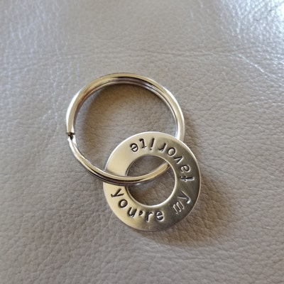 CARPE DIEM Hand Stamped Washer Key Chain Graduation Gift - Etsy