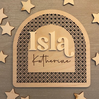 Baby Birth Announcement Sign, Boho Baby Arch Name Sign, Boho Birth ...