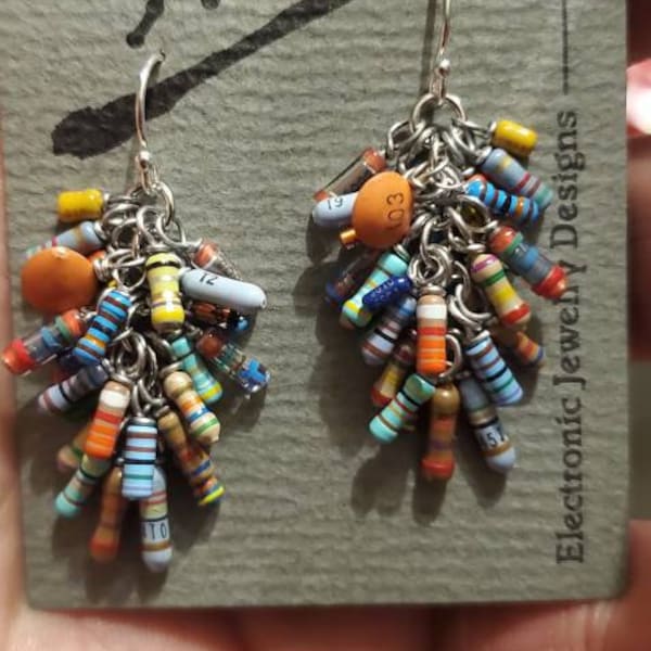 Resistor Earrings - Geek Chic Earrings - Sterling Dangle Earrings ...