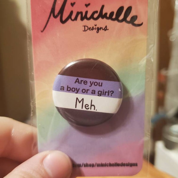 Are You a Boy or a Girl? Meh. Gender Apathetic Pride Flag Pronoun 1.25 ...