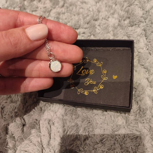 PERIMADE Dainty Mini Opal Photo Locket • Small Custom Picture Locket ...