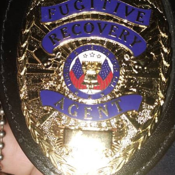 Fugitive Recovery Agent Badge With Belt Clip Neck Holder Chain - Etsy