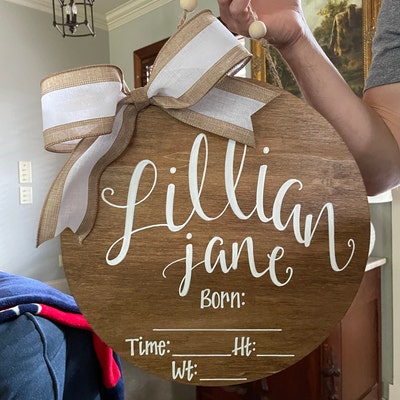 Baby Hospital Sign Door Hanger Baby Shower Gift Gender Neutral Nursery ...