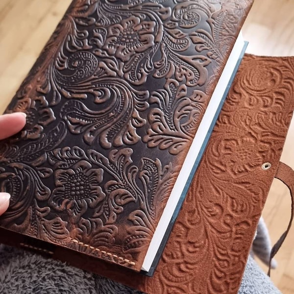 Handmade Leather Book Cover, Book Protector, Book Accessory - Etsy