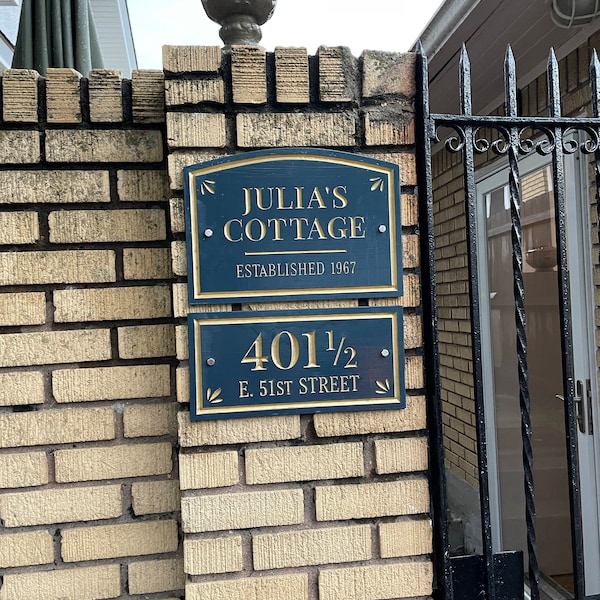 14"x7" Bold Address Engraved Plaque, Housewarming Gift, Realtor Gift ...