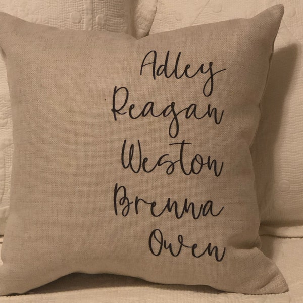 Name Pillow Covers - Personalized Name Pillow - Name Throw Pillow Cover ...