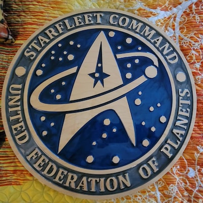 Star Trek Starfleet Command Badge Sign United Federation of Planets ...