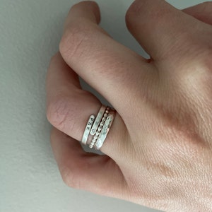 Stacking Ring Solid 925 Sterling Silver Various Textures You - Etsy