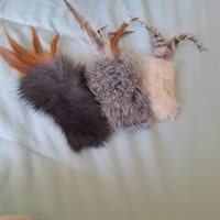 Cat Toys 3pc Rabbit Fur Flat Mice Rabbit Skin Cat Toy Rabbit Fur Cat ...