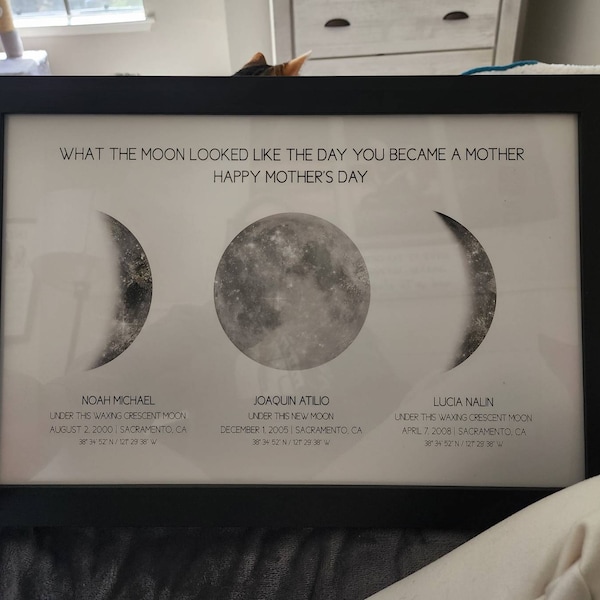 Custom Moon Phase Print, Personalized Moon Print, Unique Gift for ...