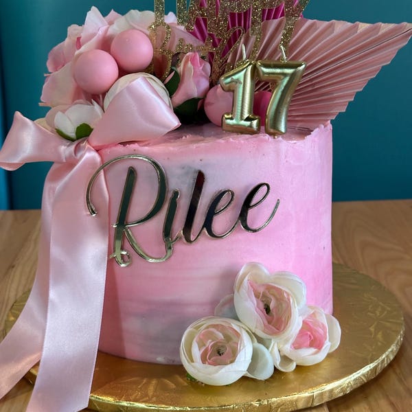 Custom Cake Charms | Personalized | Cake Plaque Name | Birthday Cake ...