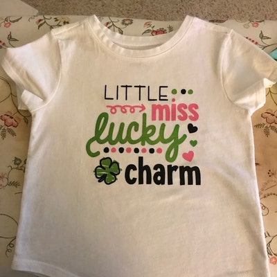Little Miss Lucky Charm Svg St Patricks Day Svg Clover Hand - Etsy