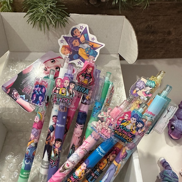 Colorful Gel Pens K-pop Anime 6/12/20 | Cute Demon Hunter Inspired ...