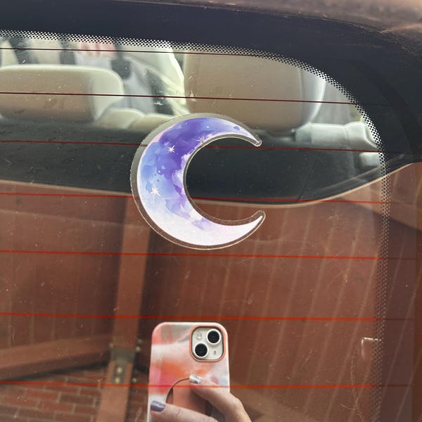 Moon Clear Transparent Vinyl Sticker 3 X 3 In. - Etsy