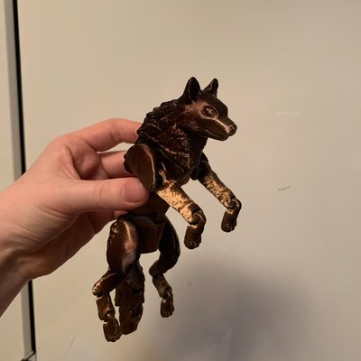 Articulated 3D Printed Wolf, Flexi Animal, Fidget Toy - Etsy