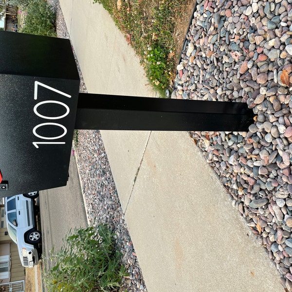Custom Mailbox Address Numbers, Modern Door Numbers, Mailbox Decals ...