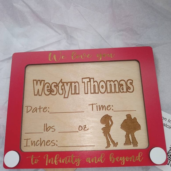 Toy Themed Birth Stat Photo Prop Announcement - Etsy