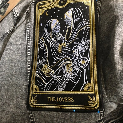 Large Embroidered Back Patch the Lovers - Etsy