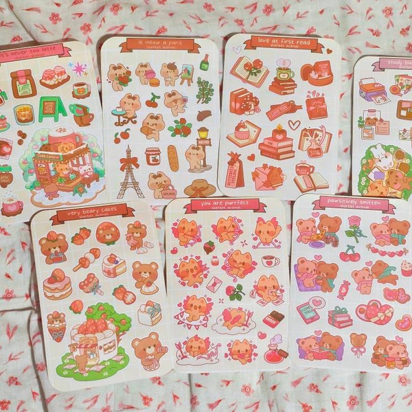 Cute Sticker Sheet - Kawaii Sticker Pack - Mini Food Stickers ...