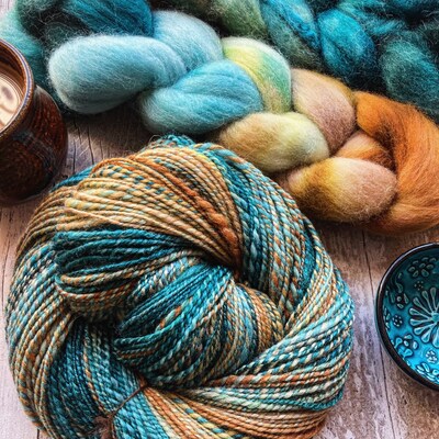 Mini Batts for Spinning and Felting 12 X 25g/0.88oz Merino Wool and ...