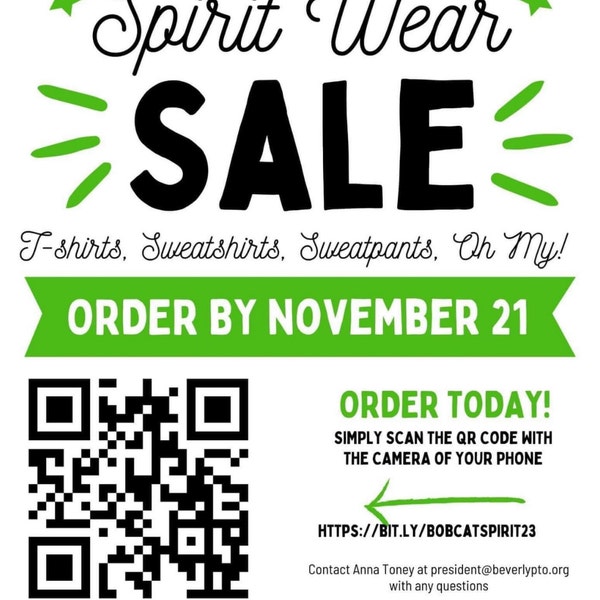 Editable School Spirit Wear Flyer Template: Fundraiser Poster (digital ...