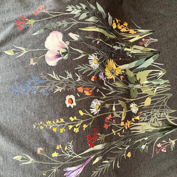 Wildflowers T-shirt, Vintage Botanical Tee, Floral Nature T-shirt ...